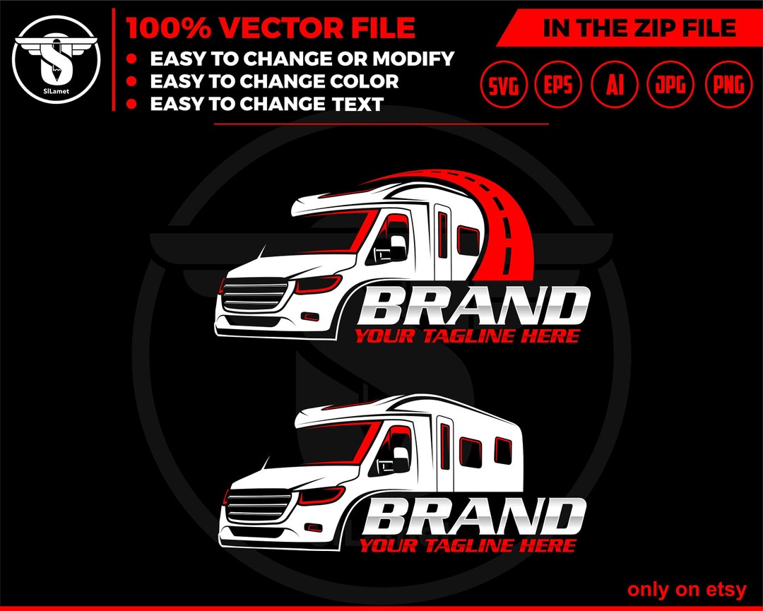 Delivery Van Logo SVG: Cargo Truck Vector Graphics (digital Download ...