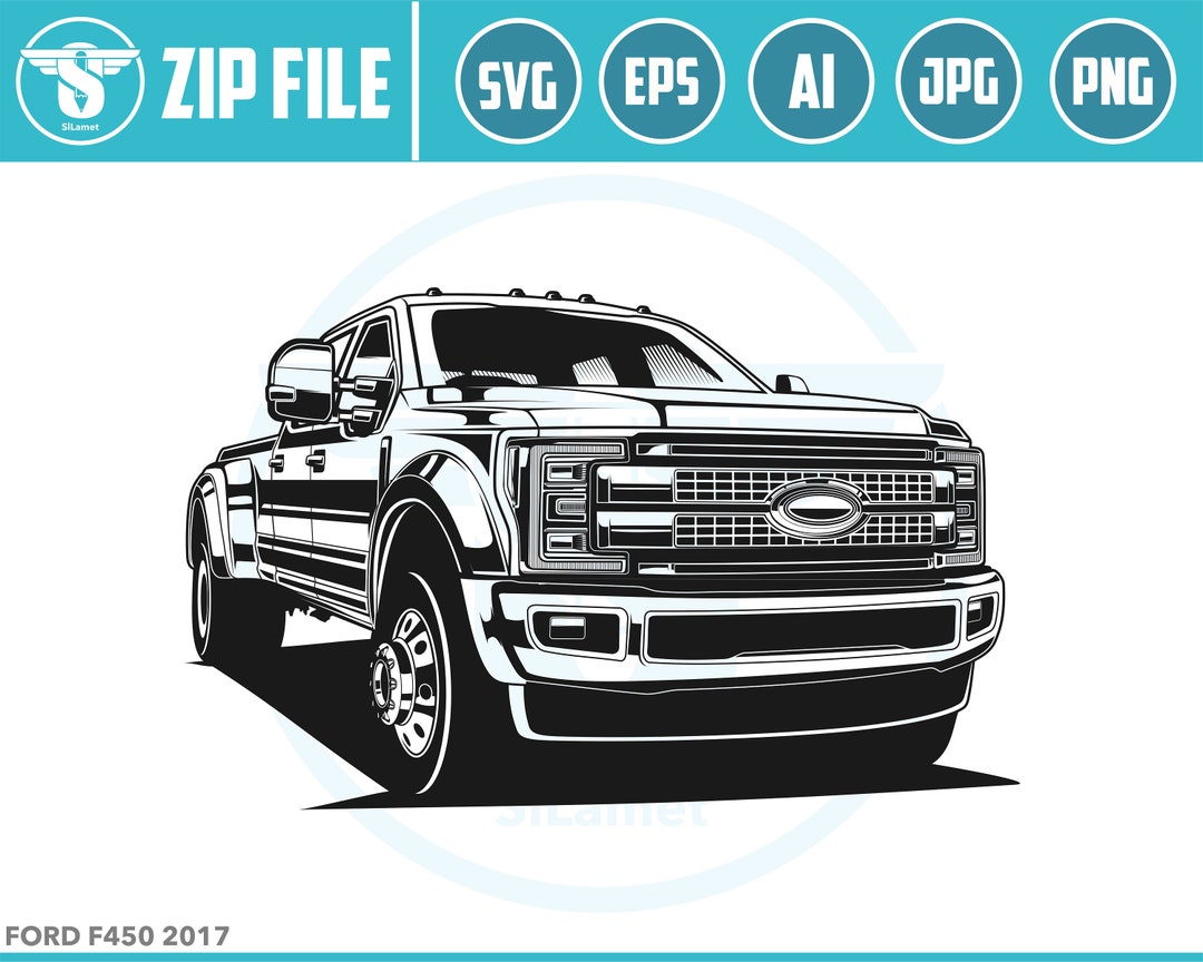 FORD F450 2017 SVG, Pickup Truck, Pickup Truck Logo, Pickup Truck Svg ...