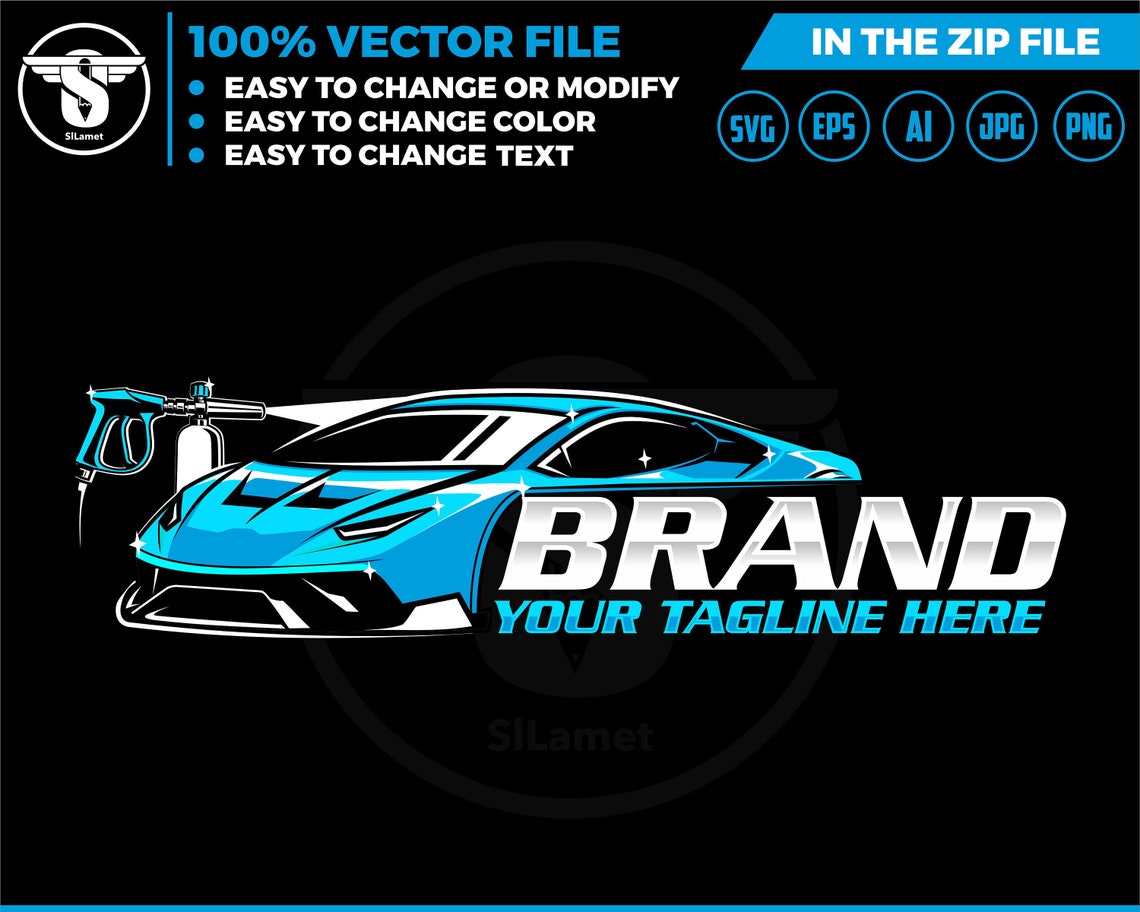 Car Wash Logo Template - Car Wash Logo - Car Wash Svg - Cleaning Car ...