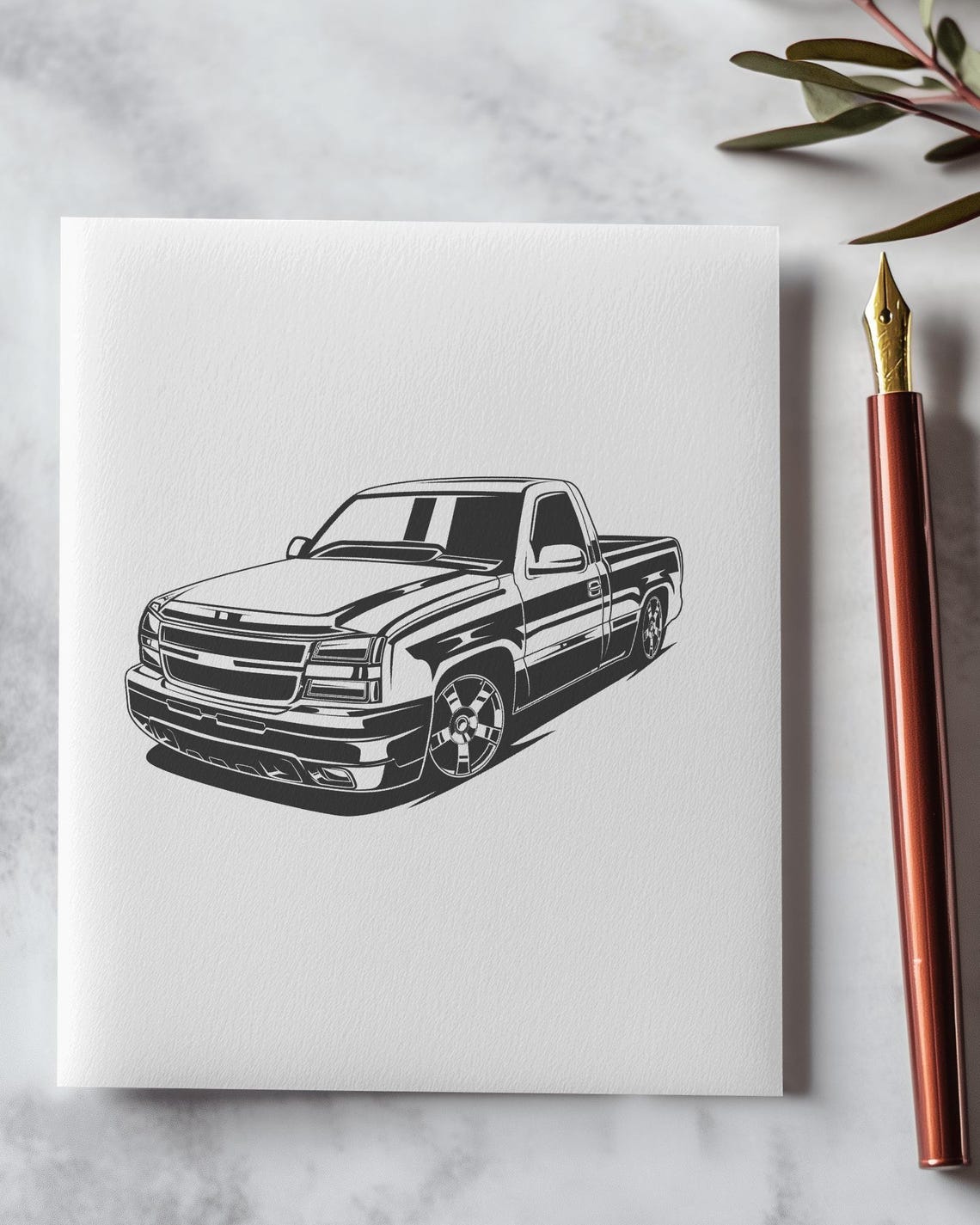 Chevrolet Silverado 1500 SVG: Pickup Truck Vector for Cricut - Etsy