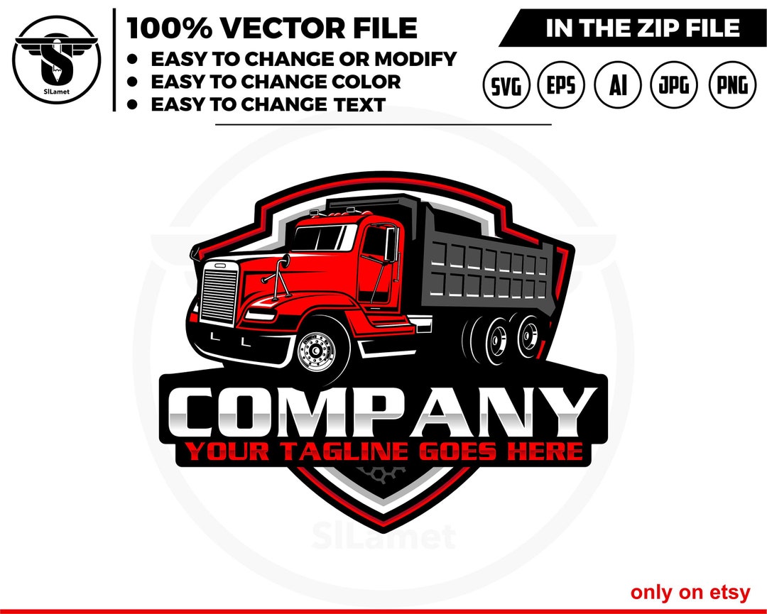 Peterbilt Dump Truck Logo, Trucking (svg, Ai, Eps, Png, Jpg) (digital ...