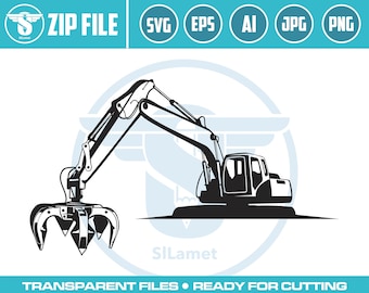 Grapple Bucket Svg - Etsy