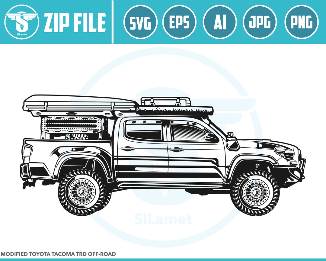 Toyota Tacoma TRD Off-road SVG: Truck Vector Cut File - Etsy