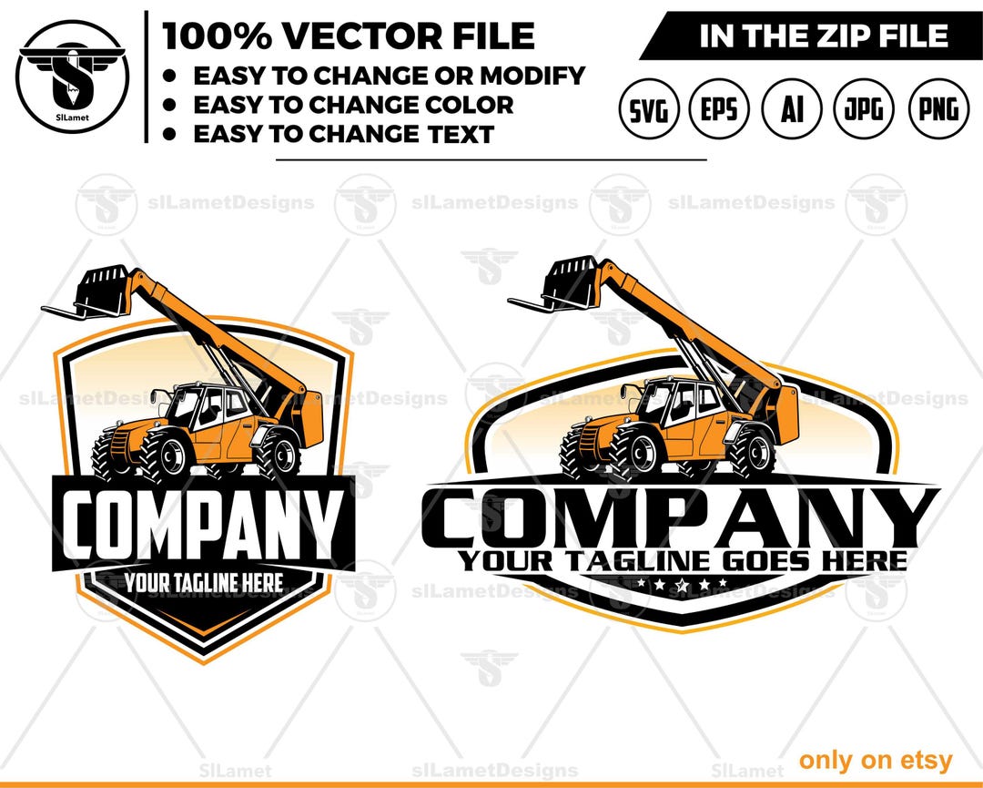 Telescopic Handler Logo: Forklift, Skytrack, Warehouse (digital ...