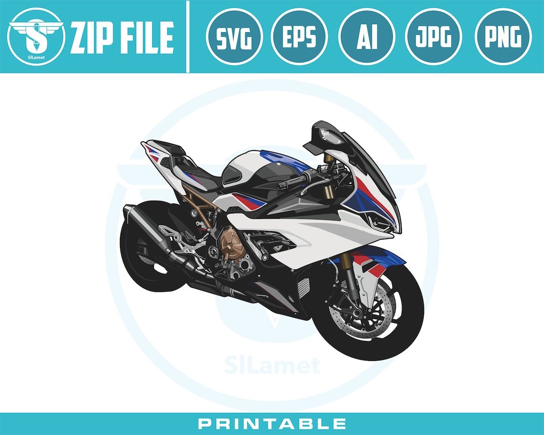 Bmw S1000rr SVG Sport Bike Svg, Racing Motorbike, Illustration ...