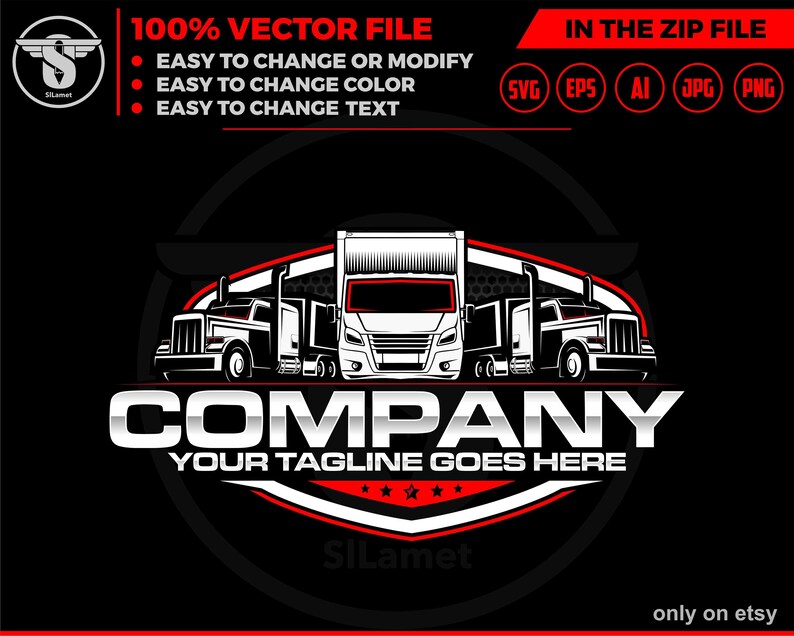 Cargo Truck Logo SVG: Delivery Vehicle Graphics (digital Download) - Etsy