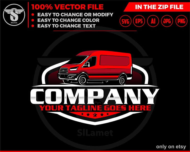 Delivery Van Logo SVG Van Car Logo Delivery Logo Shipping - Etsy