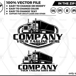 Trucking Company Logo - Semi Truck Trailer Svg - Cargo Truck - Delivery ...