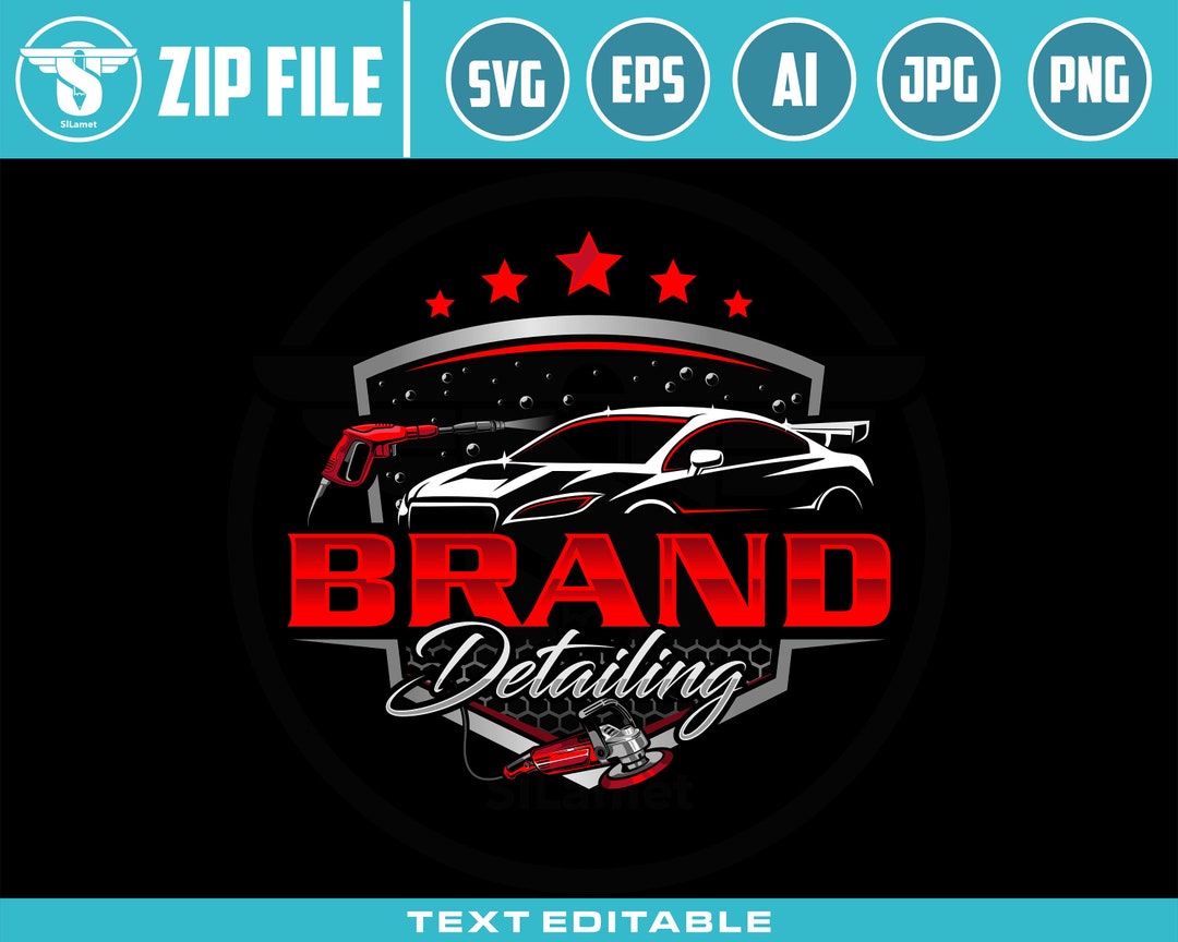 Auto Detailing Car Logo Template - Car Detailing Services Logo - Car ...
