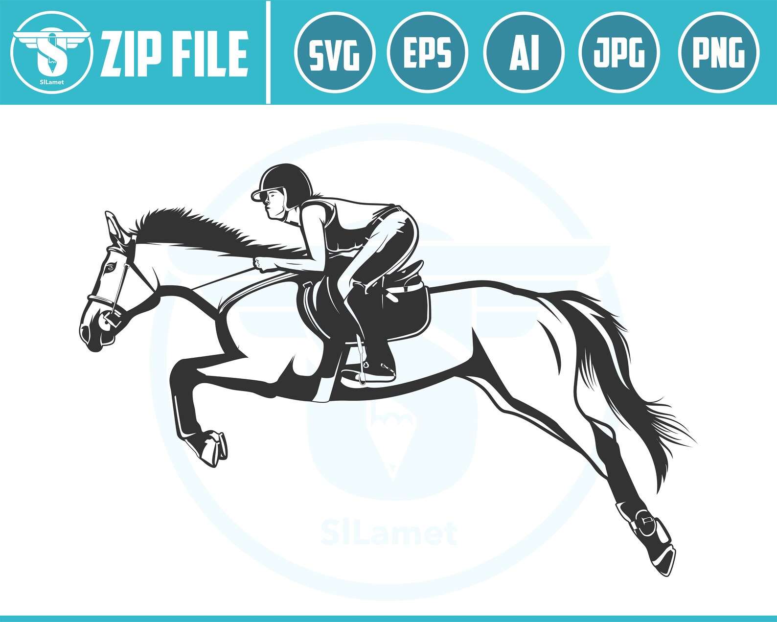 Horseman Svg Jumping Horse Svg Horse Svg Rustic Svg Summer | Etsy