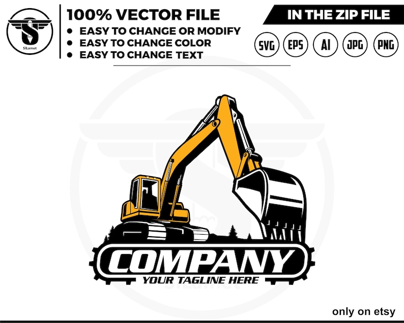 Excavator Logo - Digging Logo - Earth Digging Logo - Excavator Svg ...