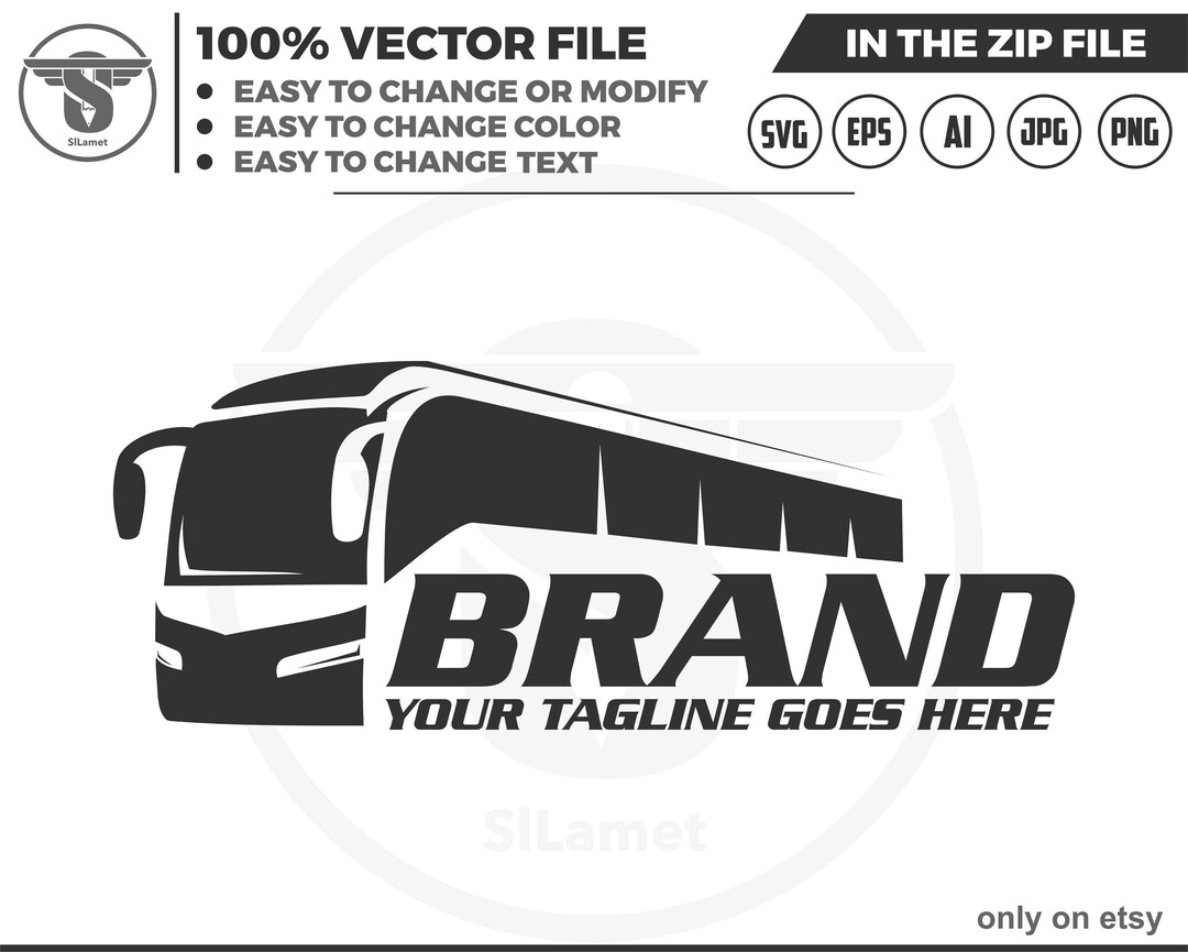 Bus Logo Design: Transportation Company Branding (digital Download) - Etsy