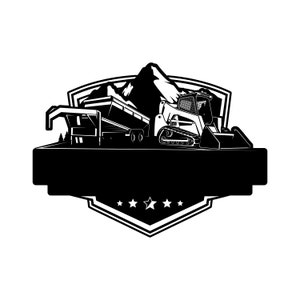Skid Steer & Dump Trailer Logo: Heavy Equipment SVG (digital Download ...