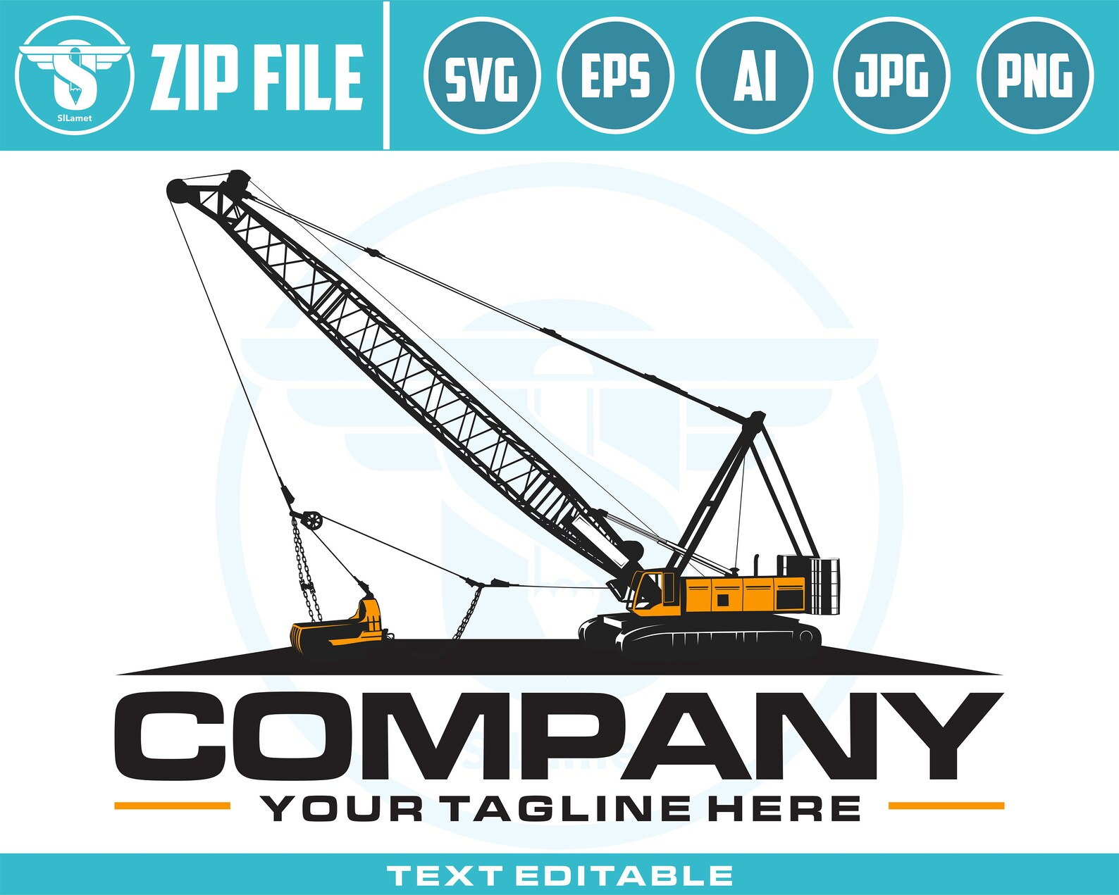 Dragline Excavator Logo Svg Heavy Equipment Logo Svg - Etsy