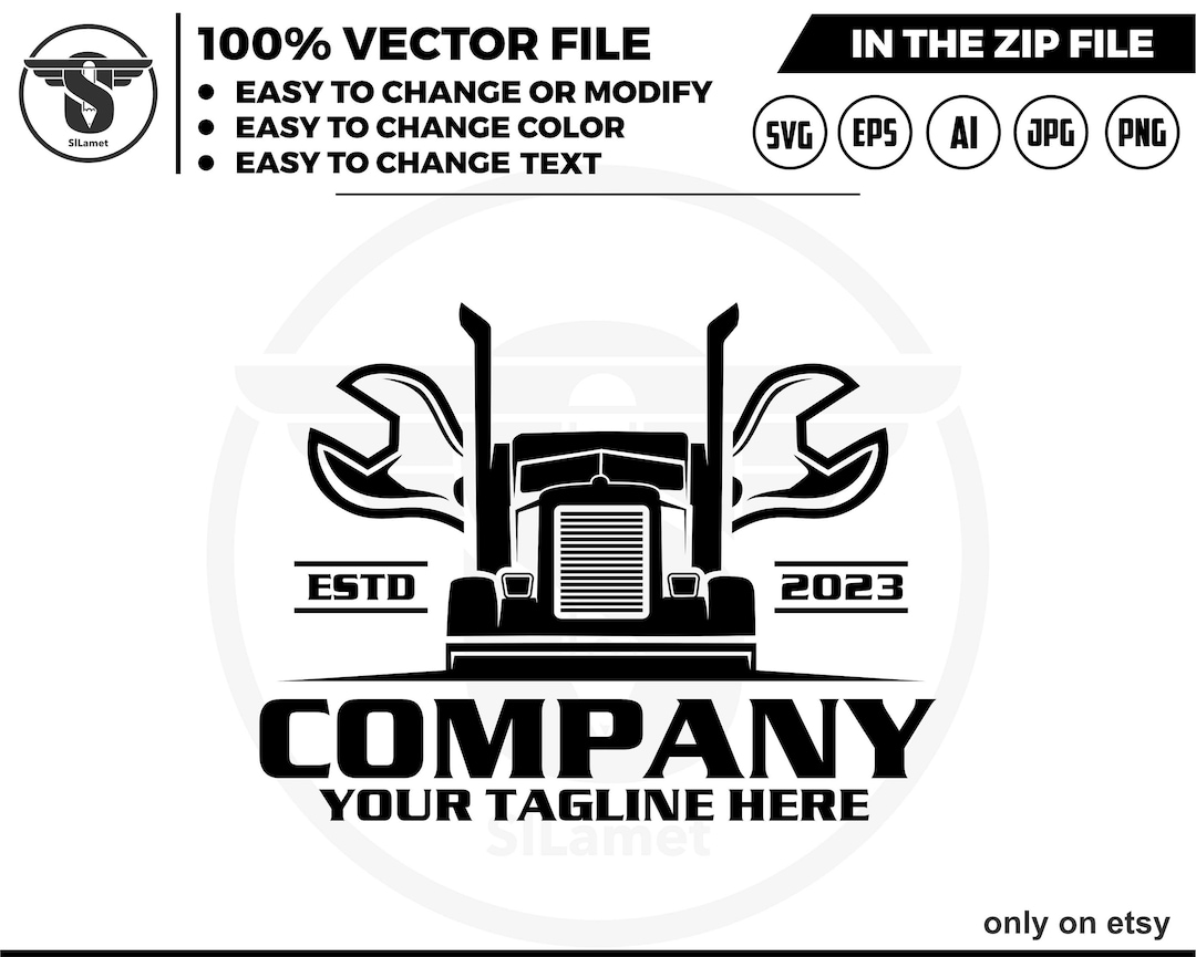 Truck Repair Logo Svg - Truck Fix Logo - Trucking Service Logo ...