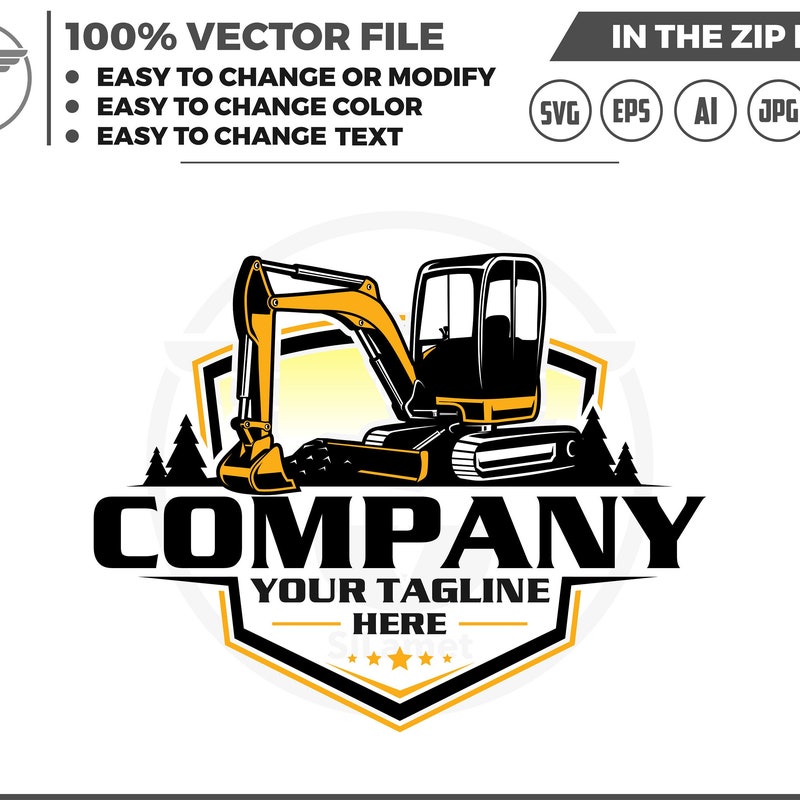 Mini Excavator Logos - Etsy