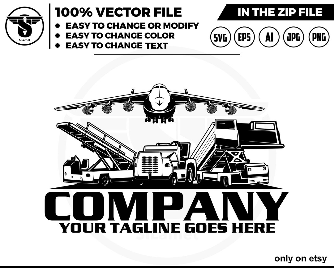 Airport Vehicles Logo - Airplane Logo - Tugs Tractor, Belt Loaders ...