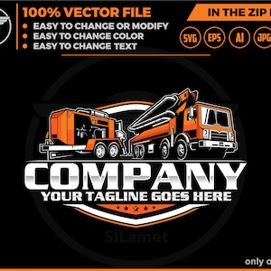 Concrete Pump Truck Logo,concrete Truck Logo,beton Truck Logo,concrete ...