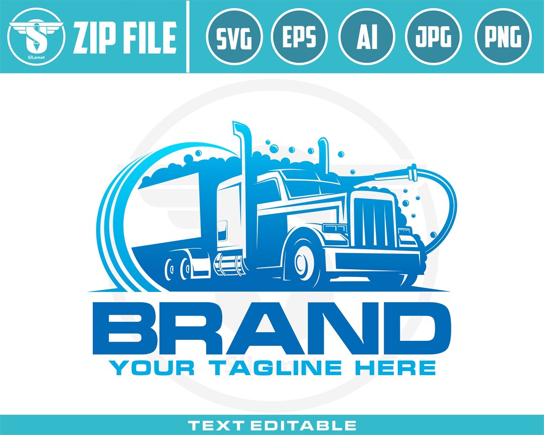 Truck Wash Logo SVG: Semi Truck Cleaning Services (digital Download) - Etsy