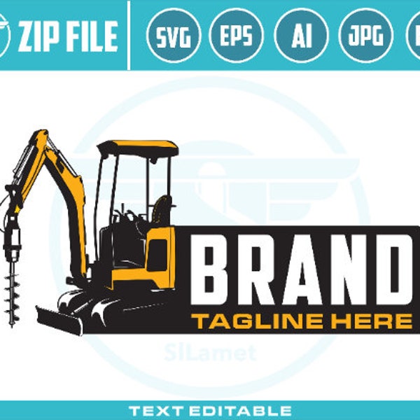 Skid Steer Mini Excavator Logo - Etsy