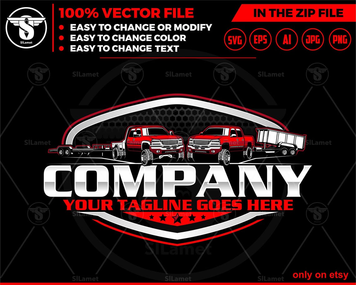 Truck and Trailer Logo Design (digital Download) - Etsy