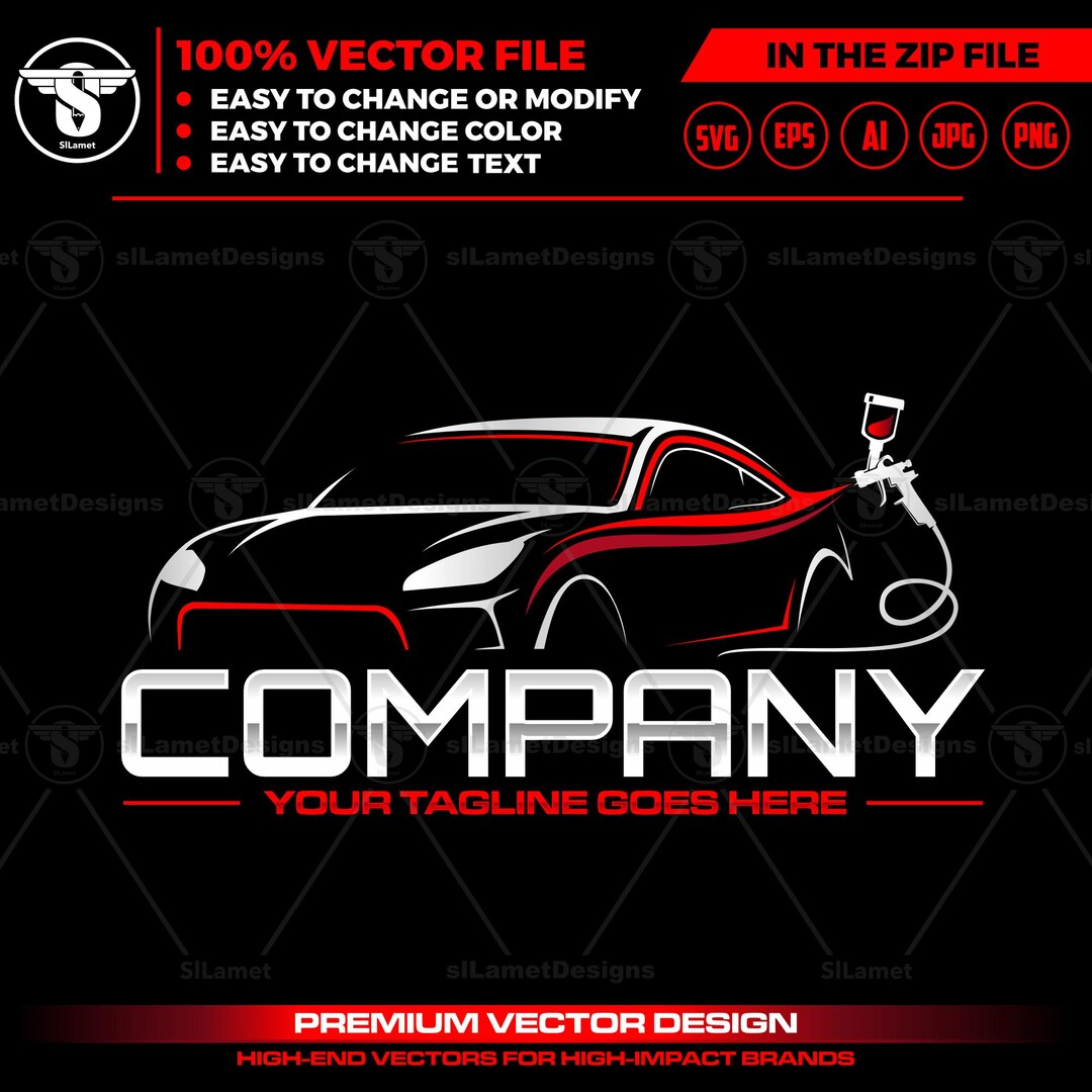 Car Painting Logo SVG File: Auto Body Paint, Airbrush, Automotive ...