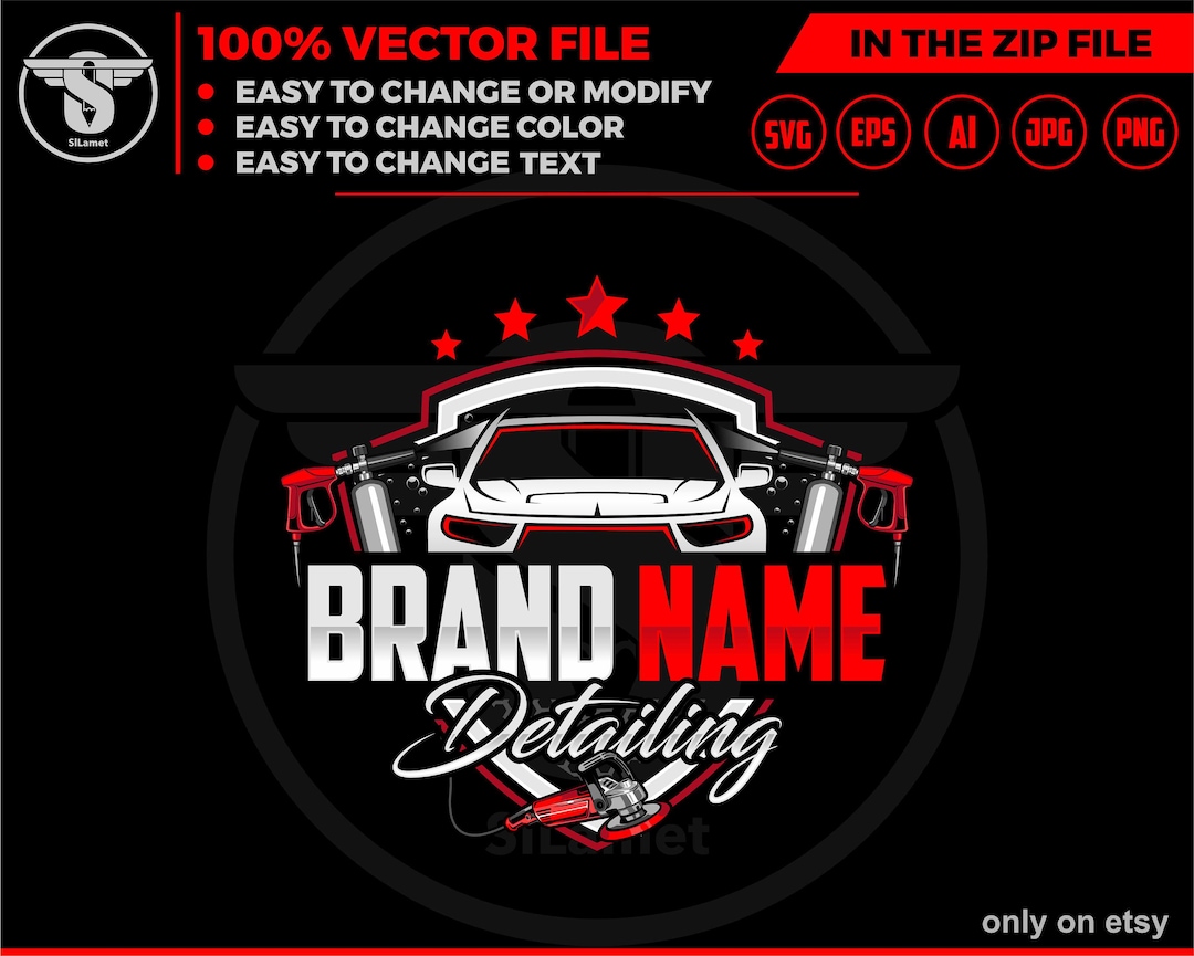 Auto Detailing Car Logo Template, Car Detailing Services, Car Repair ...