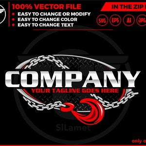 America Towing Logo, Towing Chain Logo, Towing Truck Logo, Towing Logo ...