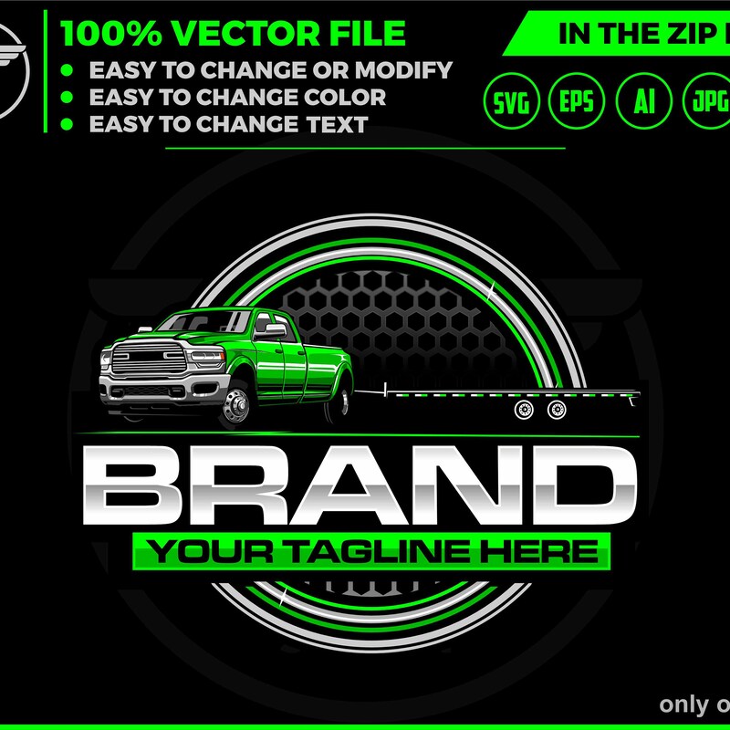 Dually Truck With Trailer Svg - Etsy