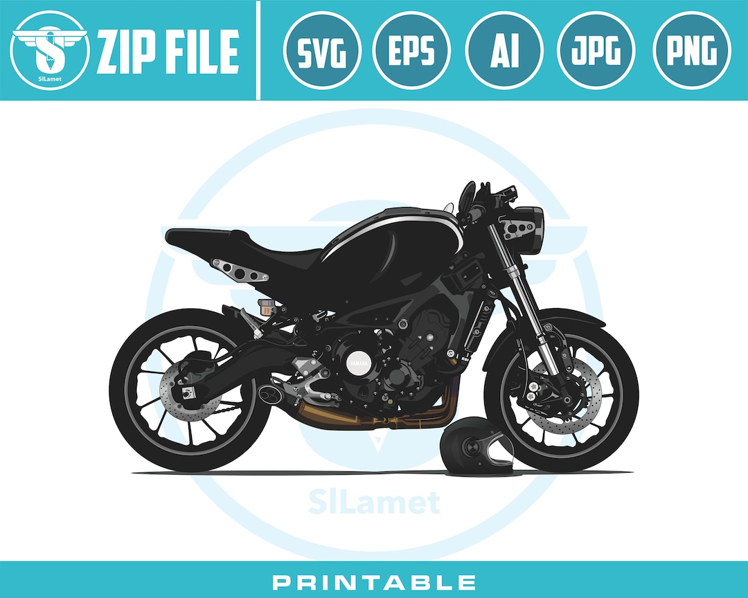 Xsr 900 Snake Grip SVG, Xsr 900 YAMAHA Svg, Illustration Motorbike ...