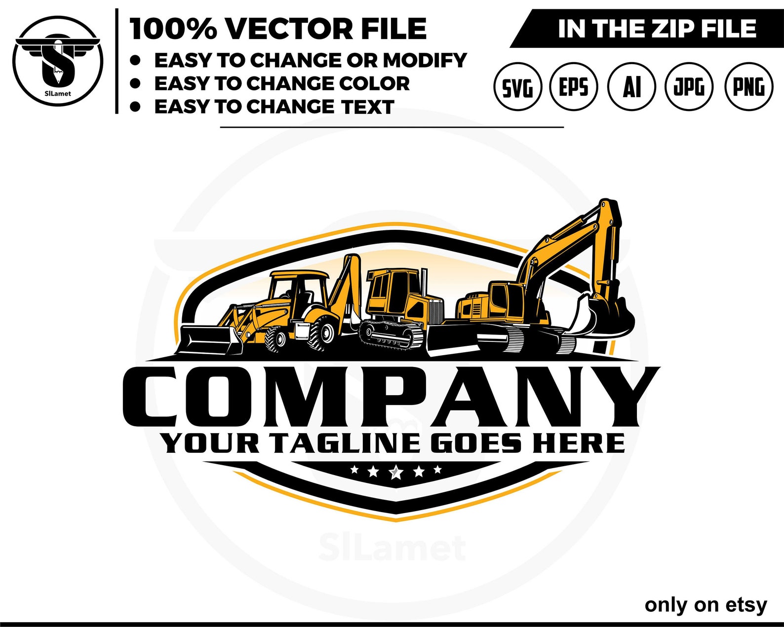 Equipment Vehicles Logo Heavy Equipment Logo Bulldozer Svg Trackhoe ...