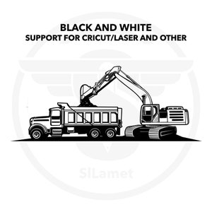 Dump Truck and Excavator Logo - Digging Logo - Earth Digging Logo ...
