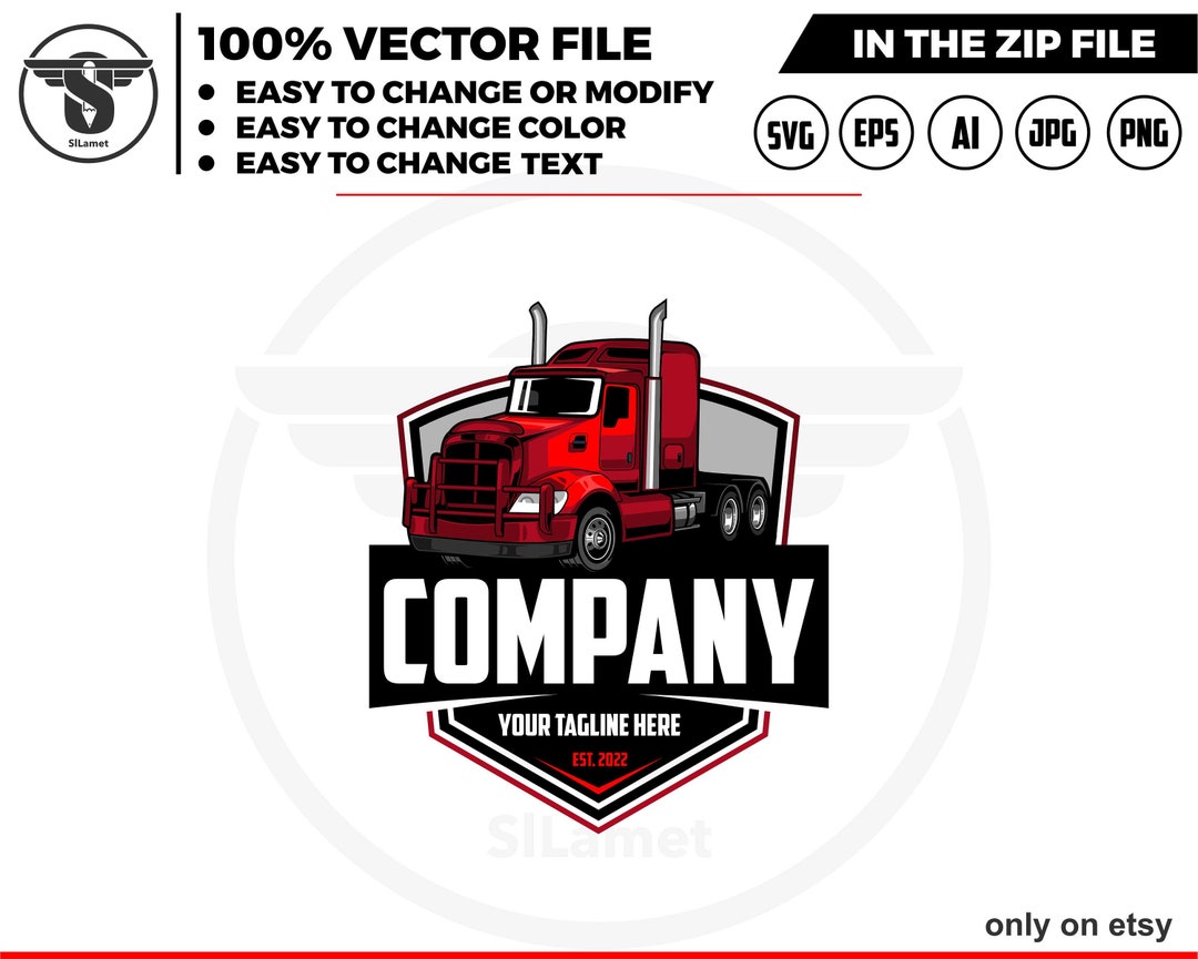 Trucking Logo, Big Rig Logo, Trucking Company Logo, Moving Truck, Semi ...