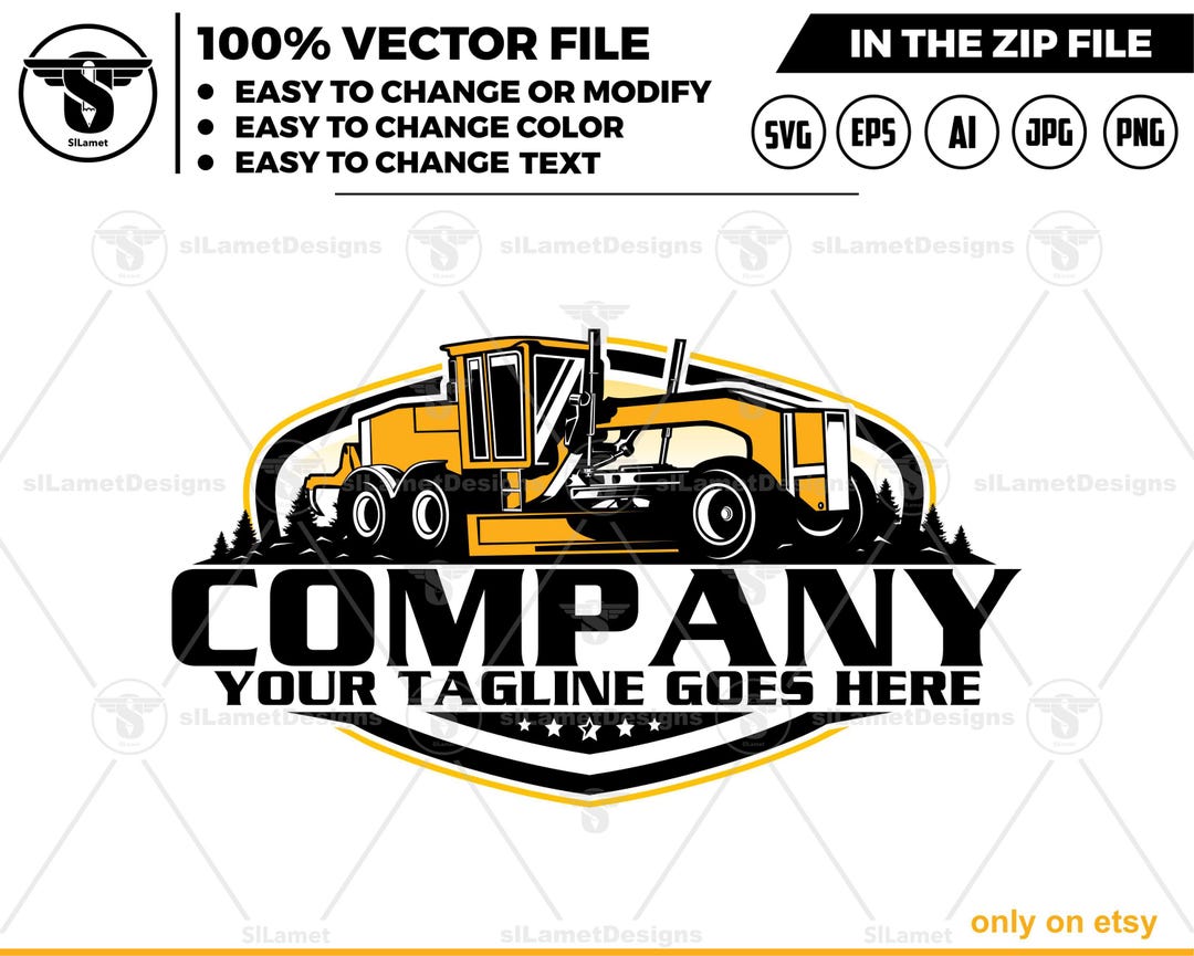 Motor Grader Logo, Motor Grader Svg, Motor Grader Operator, Grader Logo ...