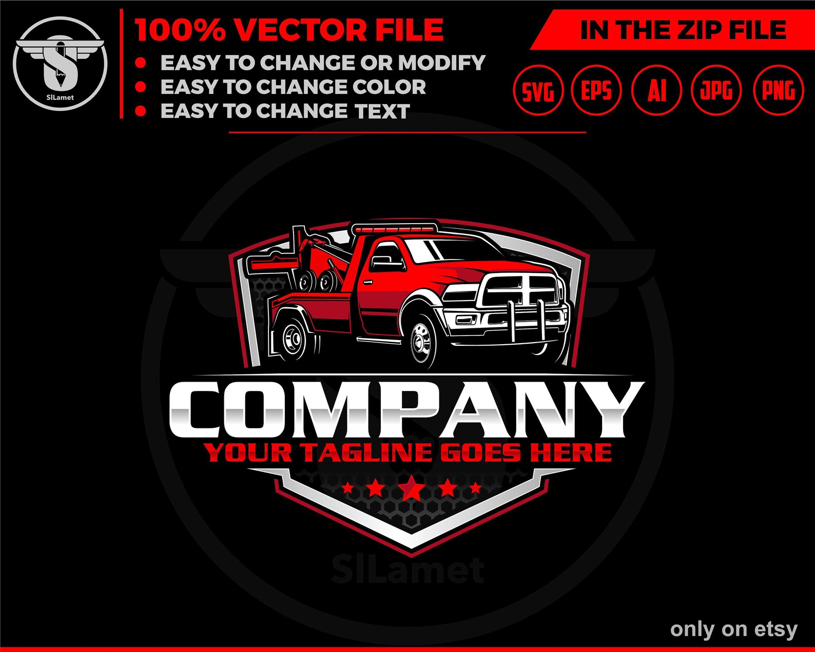 Towing Truck Logo, Towing Logo Template, Towing Chain Svg, Tow Truck 18 ...