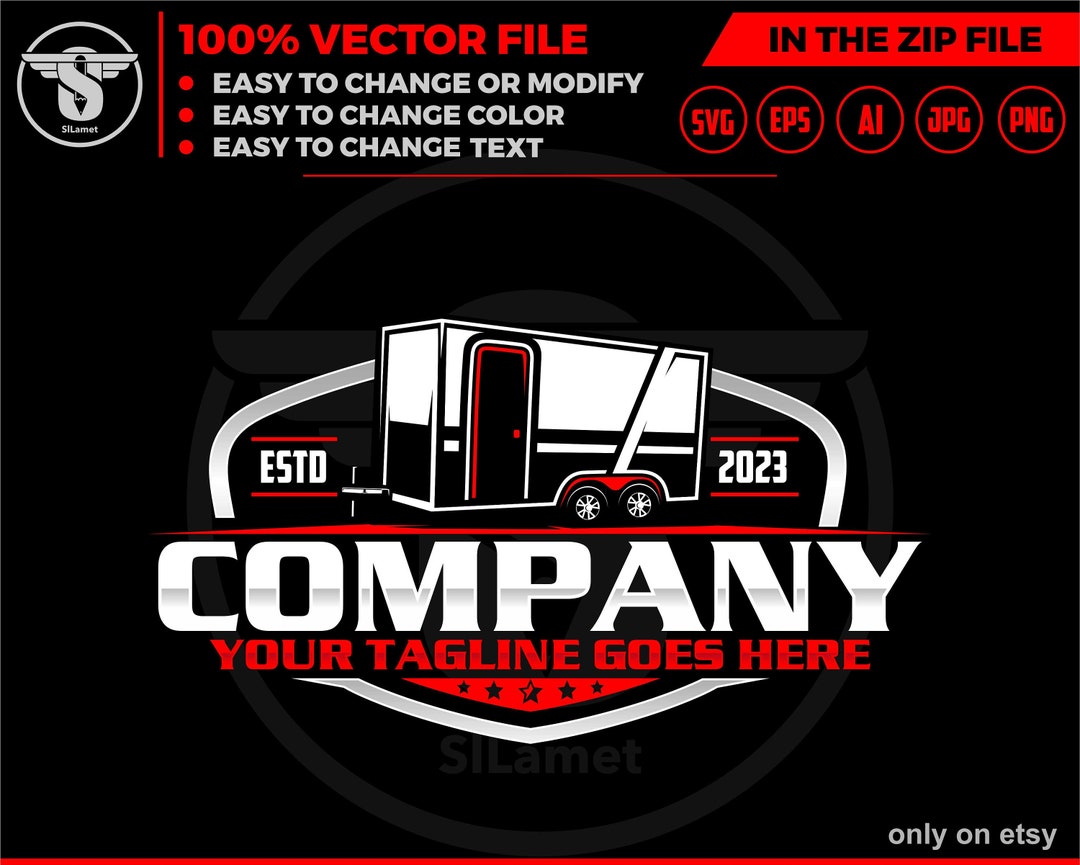 Enclosed Trailers Logo Trailer Shipping Logo - Trailer Logo, Box ...