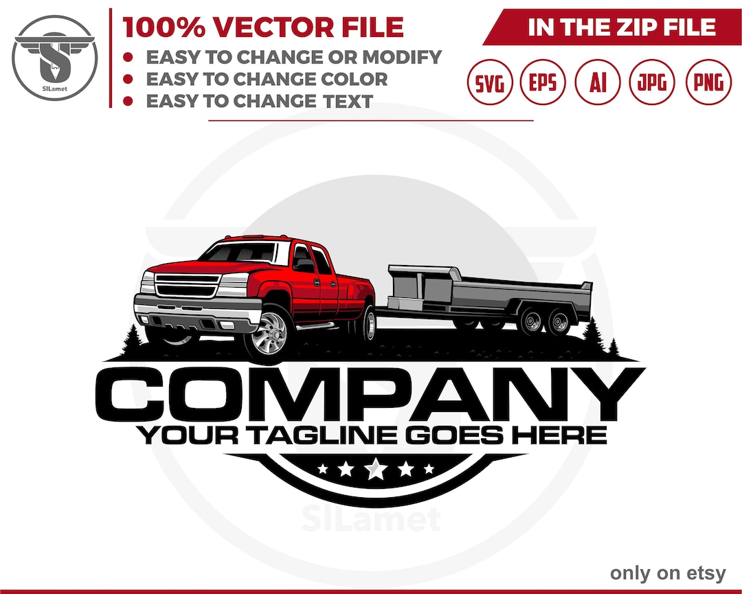 Pickup Dump Trailer , Dump Trailer Logo, Pickup Svg,trailer Logo ...