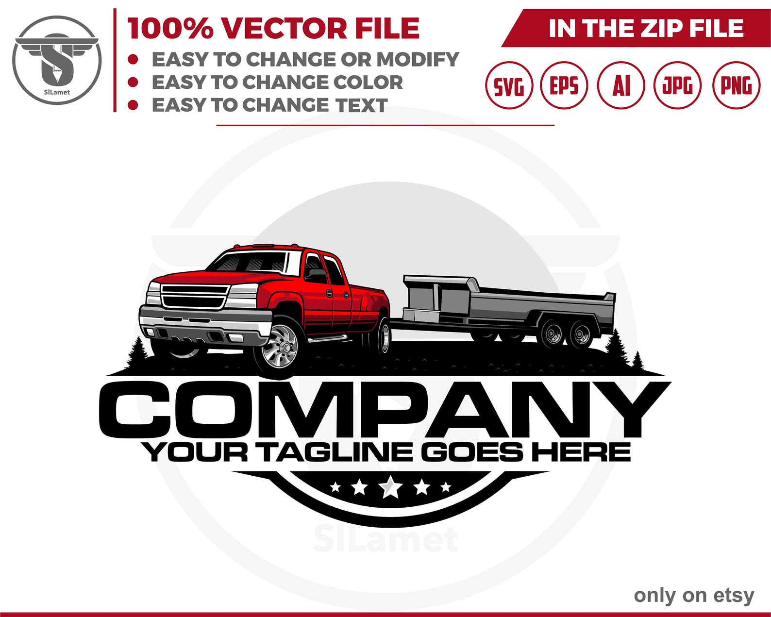 Pickup Dump Trailer Dump Trailer Logo Pickup Svgtrailer - Etsy