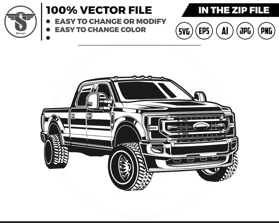 Ford Super Duty SVG: Pickup Truck Vector Graphics (digital Download) - Etsy