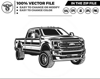 How To Draw A Lifted Ford Truck
