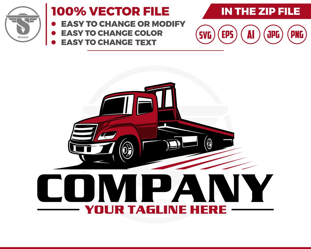 Towing Truck Logo, Towing Logo Template, Towing Chain Svg, Tow Truck 18 ...