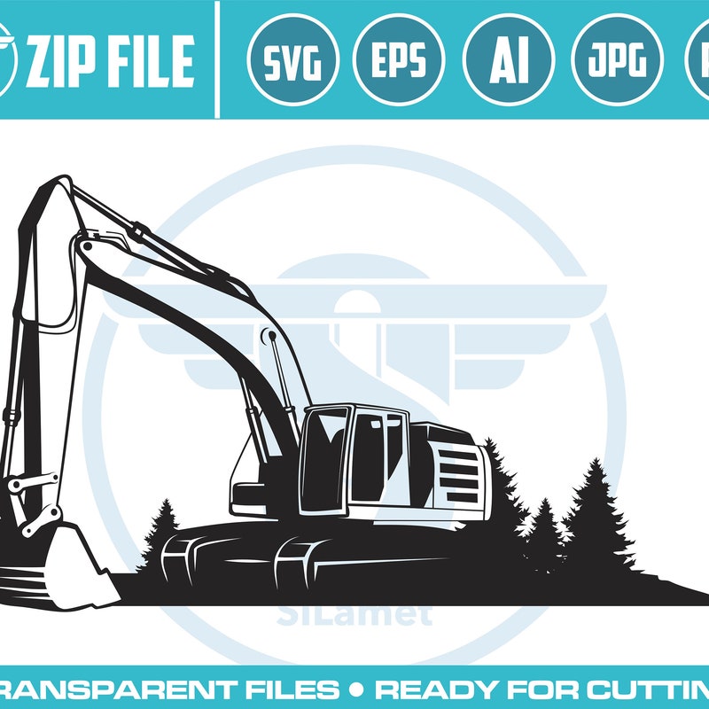 Excavator Svg - Etsy