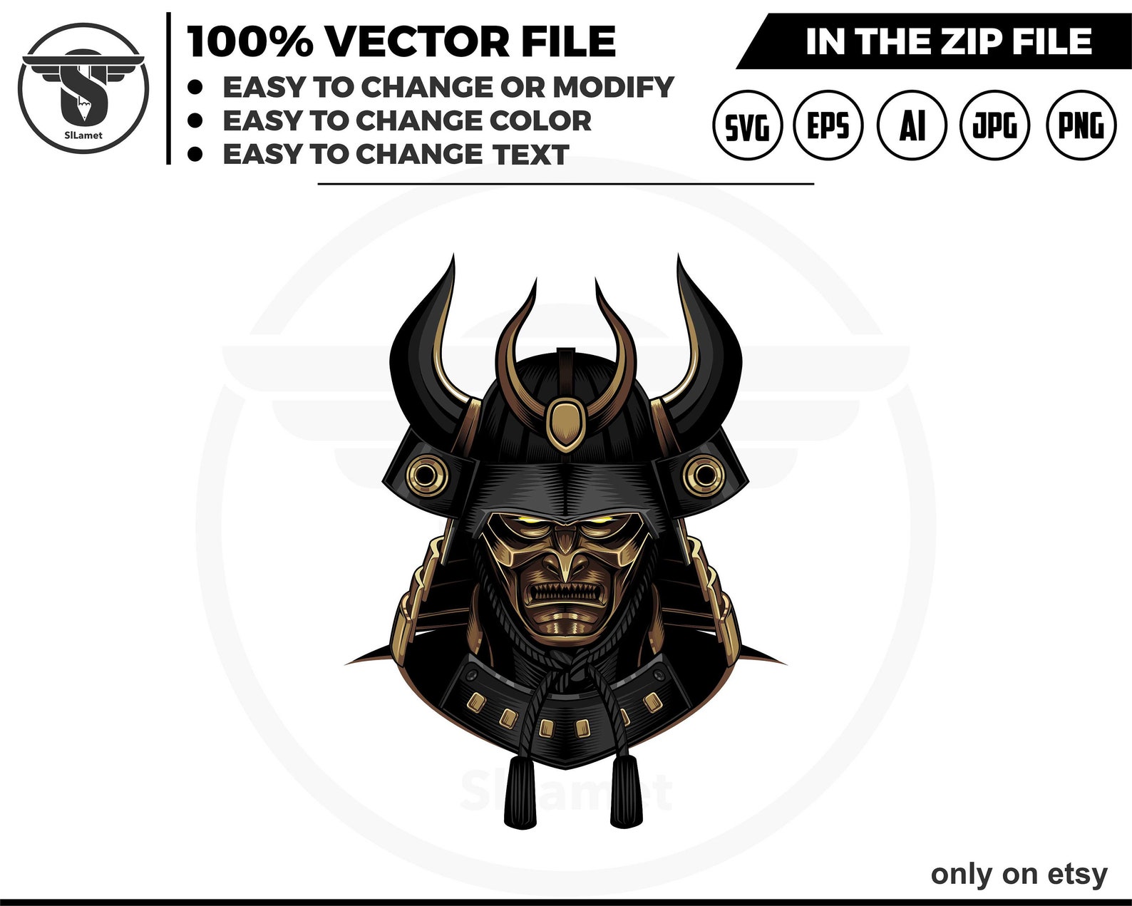 Samurai Warrior Svg Samurai Mask Svg Samurai Helmet Svg - Etsy