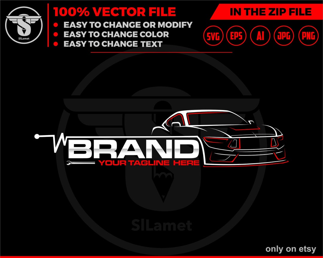 Car Repair Logo Template: Automotive Service Branding (digital Download ...