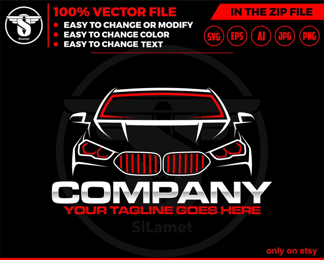 Bmw Front View Sport Car Logo, Automotive Logo, Luxury Car Logo, Car ...