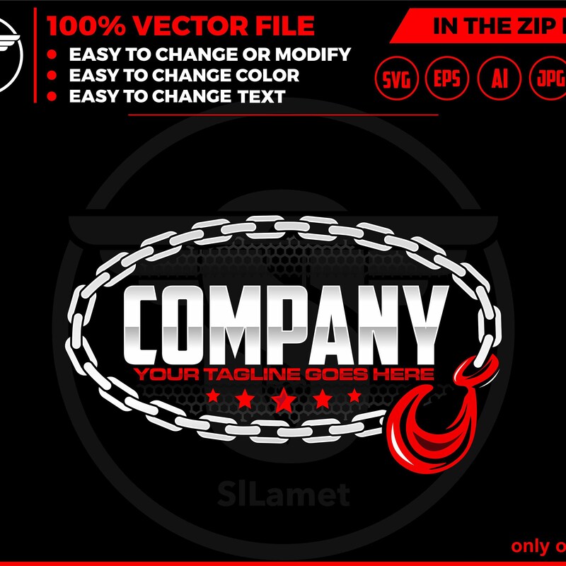 Svg Tow Hook and Chain - Etsy