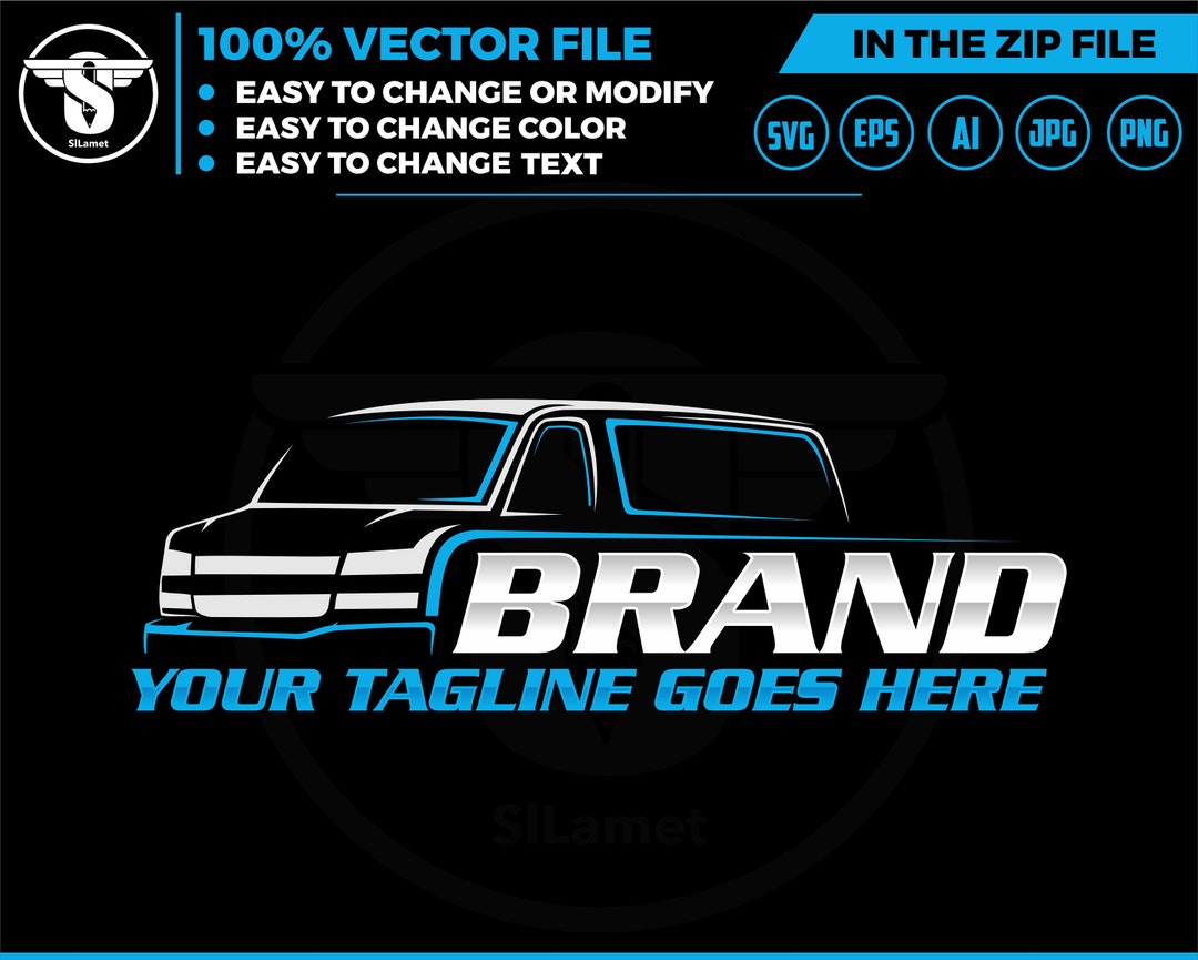 Delivery Van Logo SVG: Cargo Truck Vector Graphics (digital Download ...