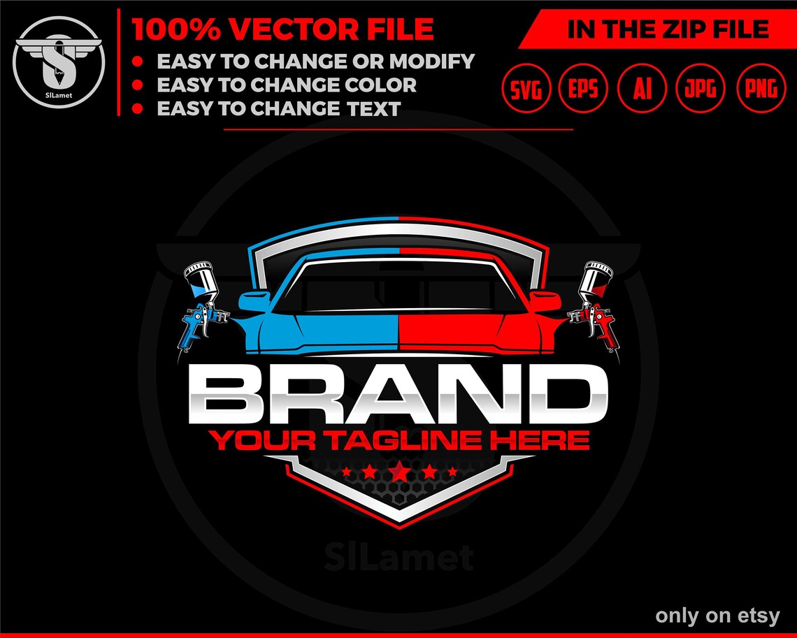 Car Painting Logo, Auto Paint Logo, Car Paint Logo, Paint Body Car Logo ...