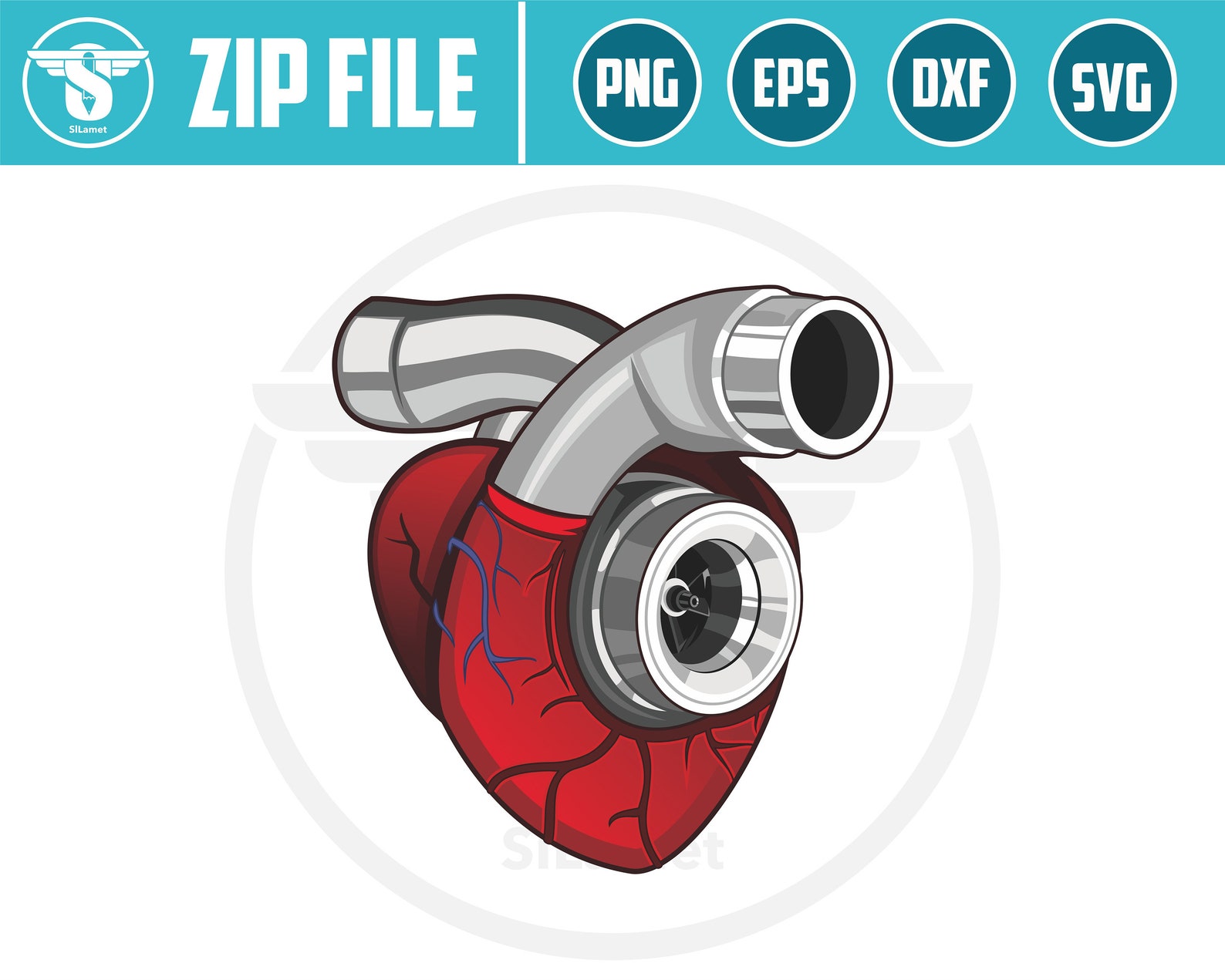 Turbo Heart SVG Turbo SVG Turbo Power Svg Turbo Charger - Etsy
