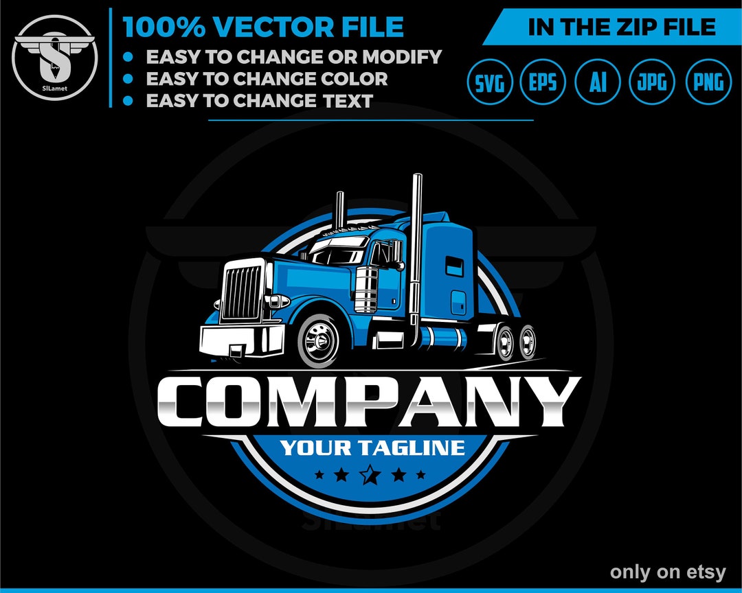 Trucking Logo, Big Rig Logo, Trucking Company Logo, Moving Truck, Semi ...